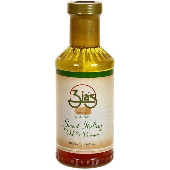Zia's Sweet Italian Dressing 16 fl oz, ideal for salad and marinade on ...