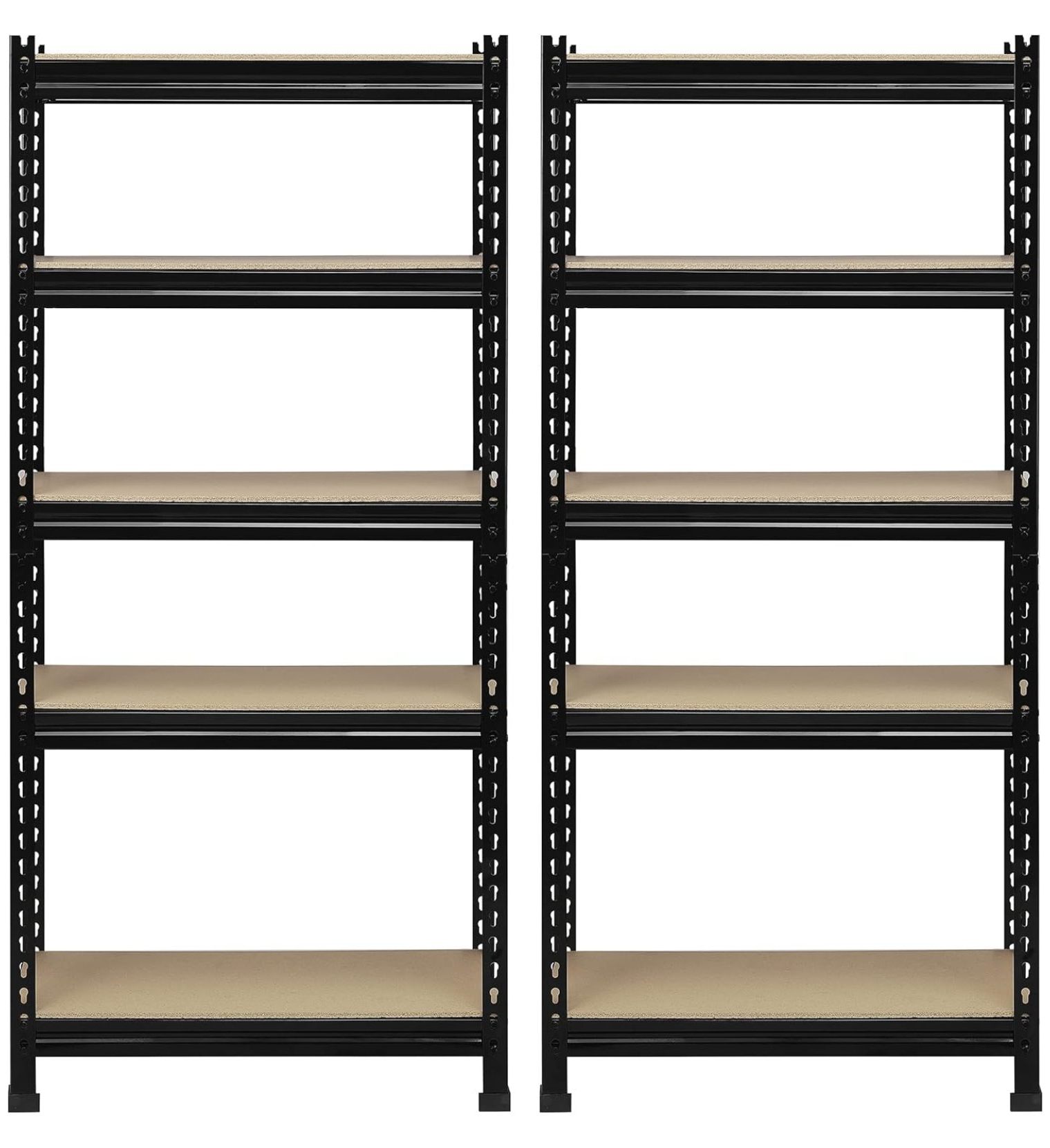 ZiaZbYinY Heavy Duty Storage Shelves - 5-Tier Adjustable Metal Garage ...