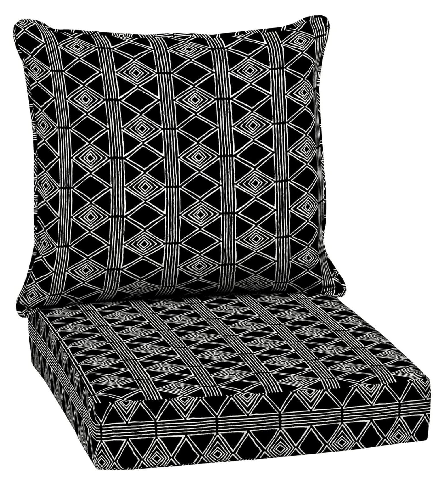 ZiaZbYinY Outdoor Deep Seat Cushion Set, 24 x 24, Water Repellant, Fade ...