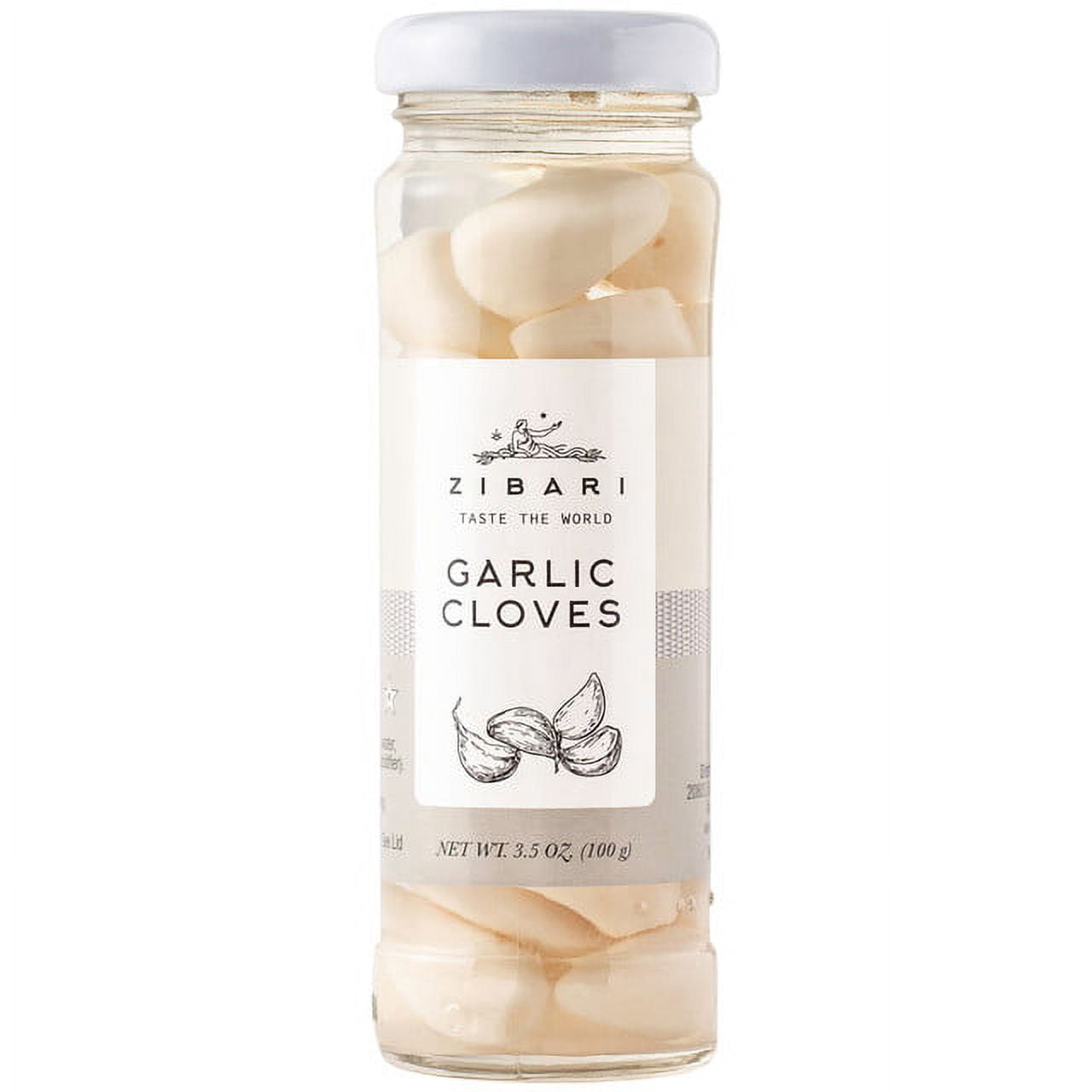 Zibari - Garlic Cloves in Vinegar - Kosher - 3.5 Oz (100g) - 12 Pack ...