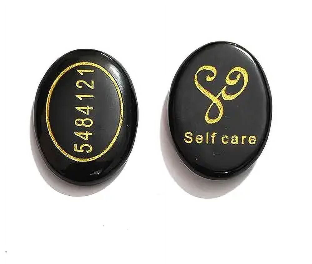 Zibu Self Care Angelic Zibu Symbol Engraved Natural Black Tourmaline ...