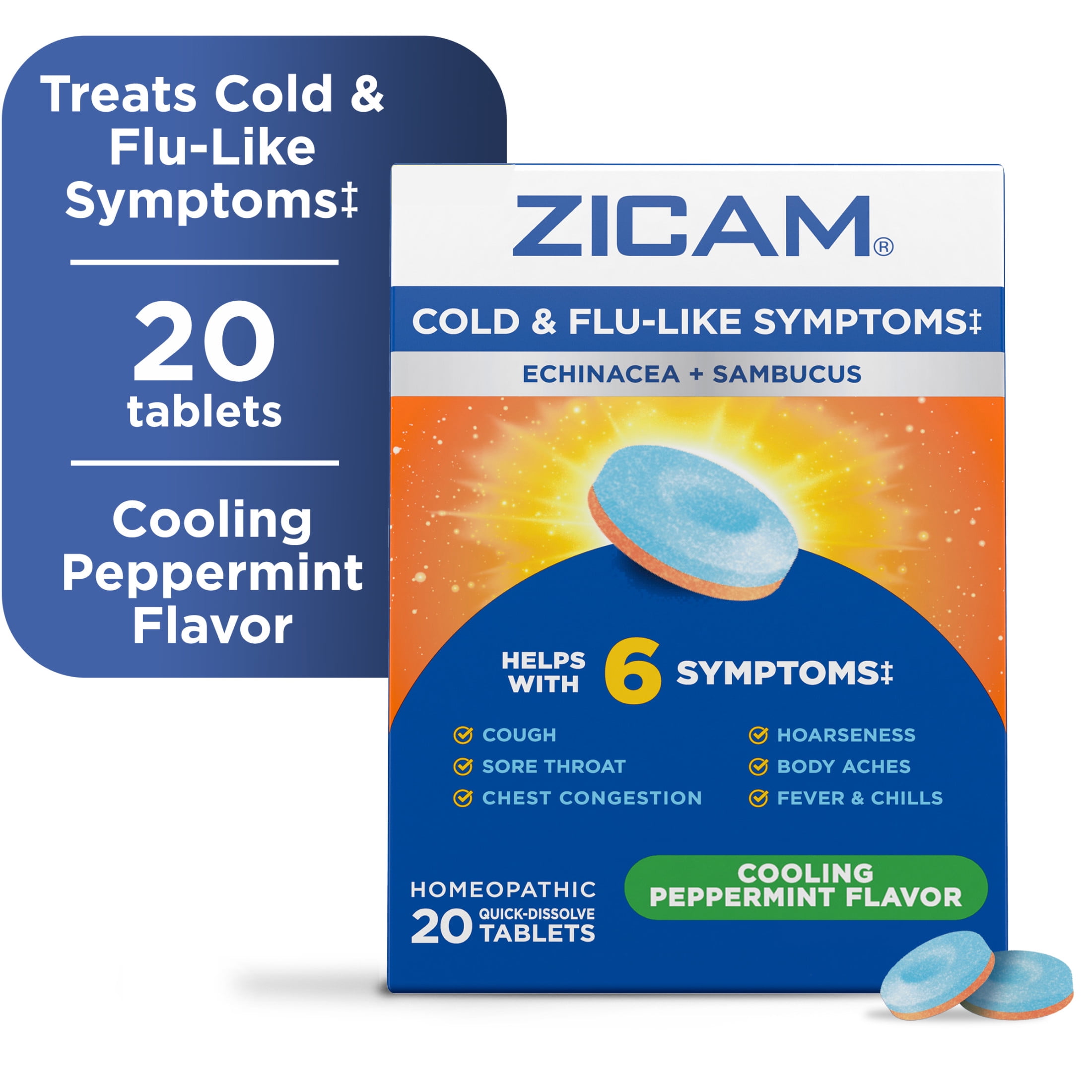 Zicam Cold & Flu-like Symptoms with Echinacea, Sambucus, Zinc ...