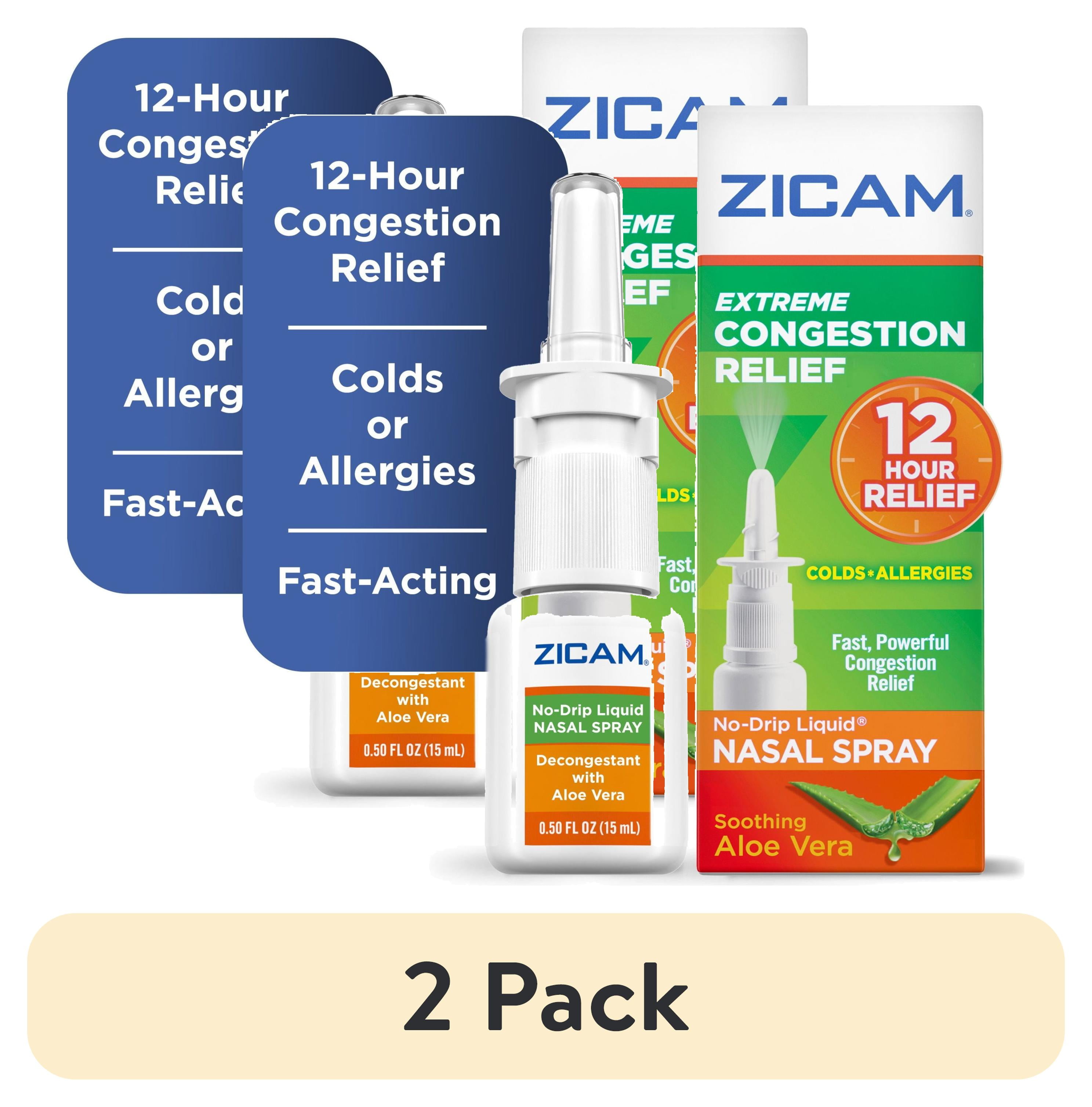 (2 pack) Zicam Extreme Congestion Relief Nasal Spray for Nasal ...
