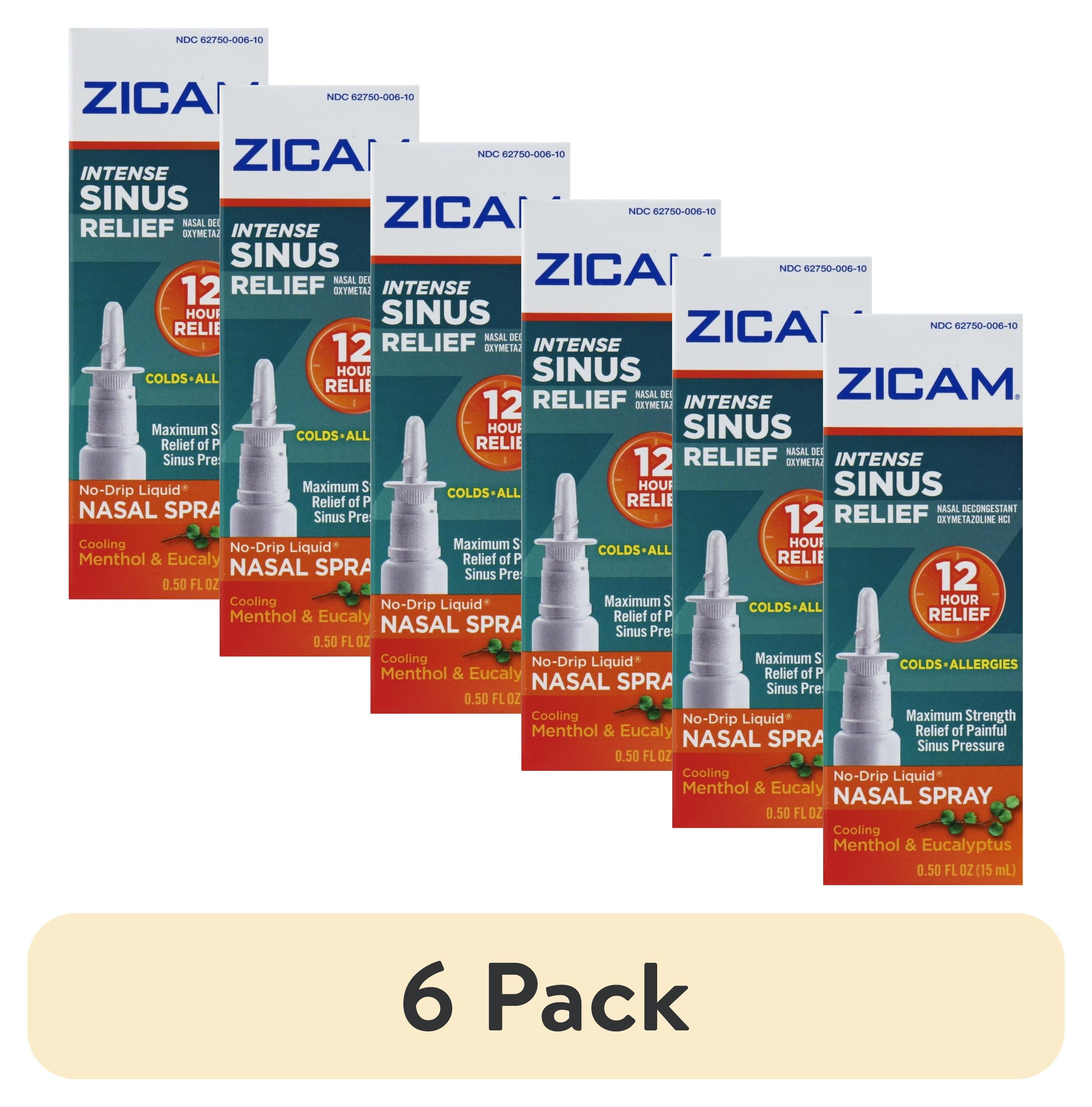 (6 pack) Zicam Intense Sinus Relief Liquid Nasal Spray 0.50 oz ...