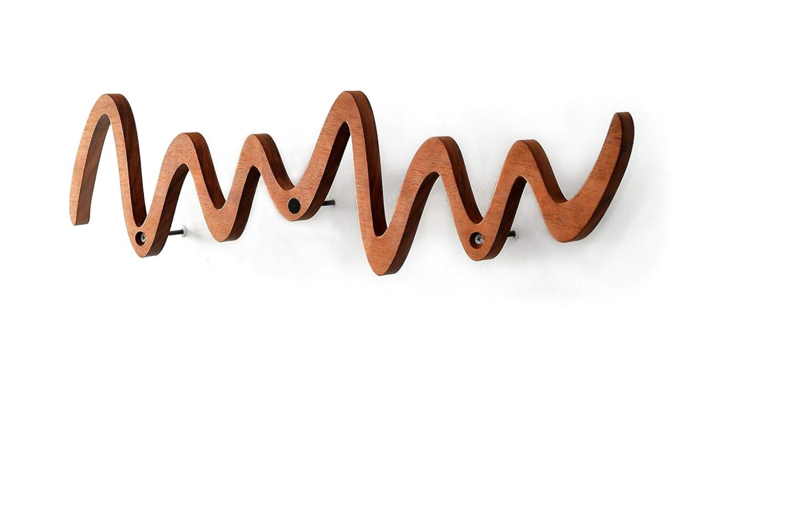 Zick - Zack Modern Wall Rack - Solid African Teak Iroko Wooden Hanger ...