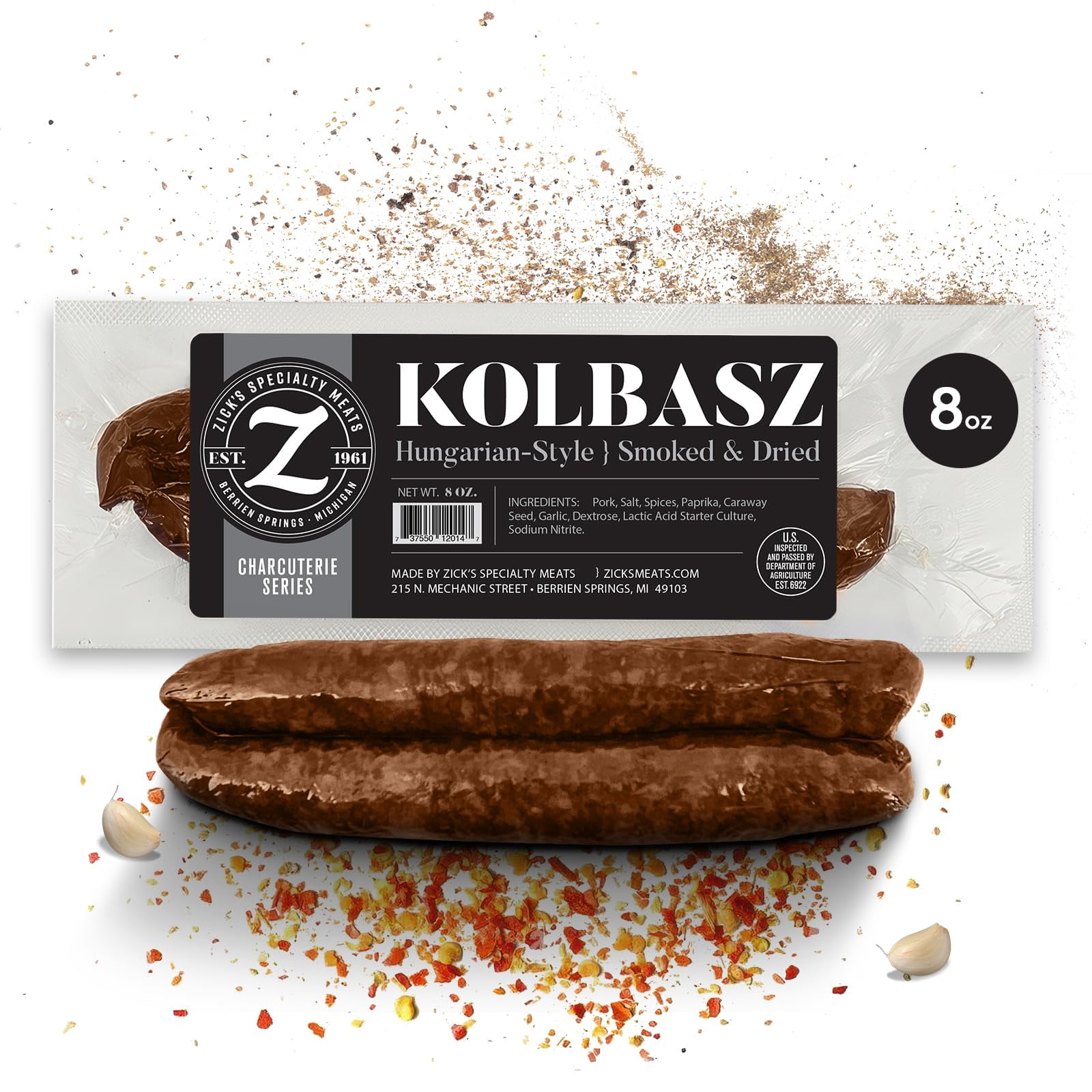 Zick’s Specialty Meats Kolbasz TGF4 Hungarian Sausage (8oz) | Smoked ...