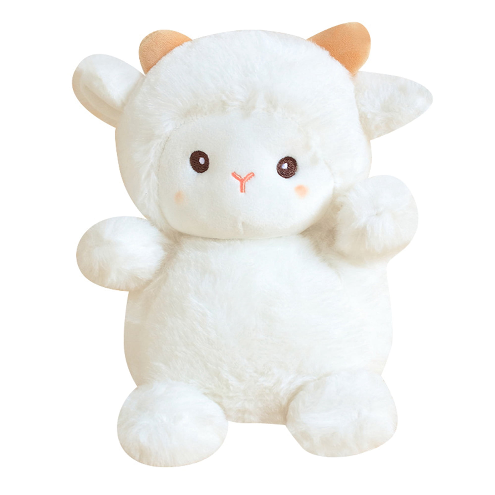 Zidweeken White Sheep Plush Toy, Cute Cartoon Doll Plush Pillow, Sheep ...