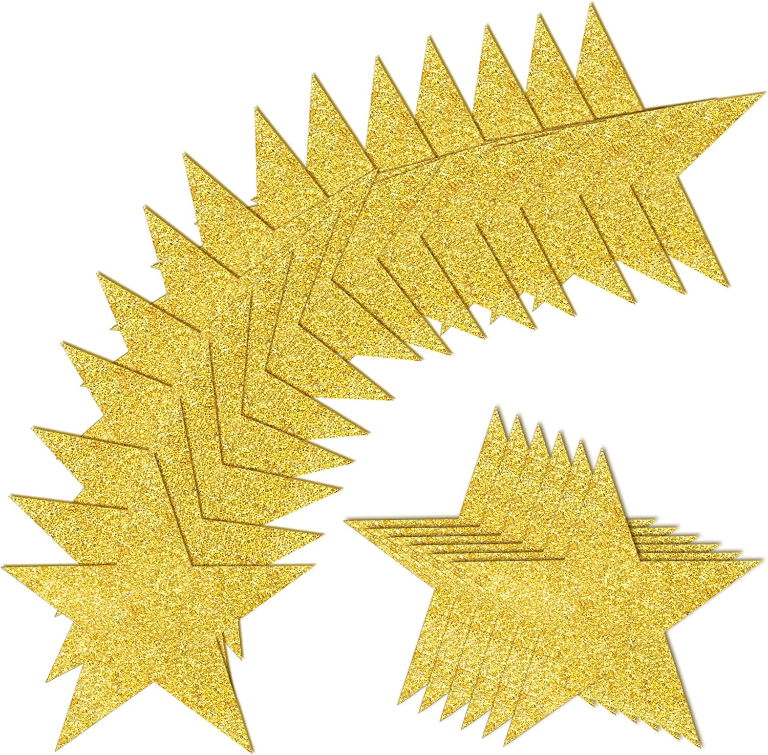 100 PCS Glitter Gold Five Star Cutouts, School Decor, Teacher Back to ...