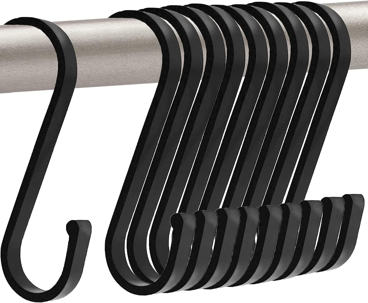 Ziediop Heavy Duty S Hooks Hardware Hooks, Matte Black Space Aluminum ...