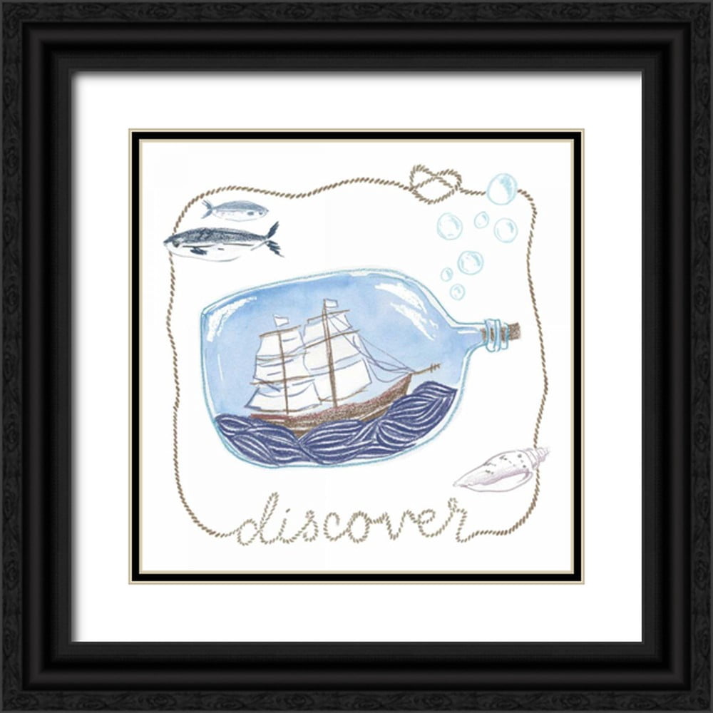 Zieve Miller, Sara 15x15 Black Ornate Wood Framed with Double Matting ...
