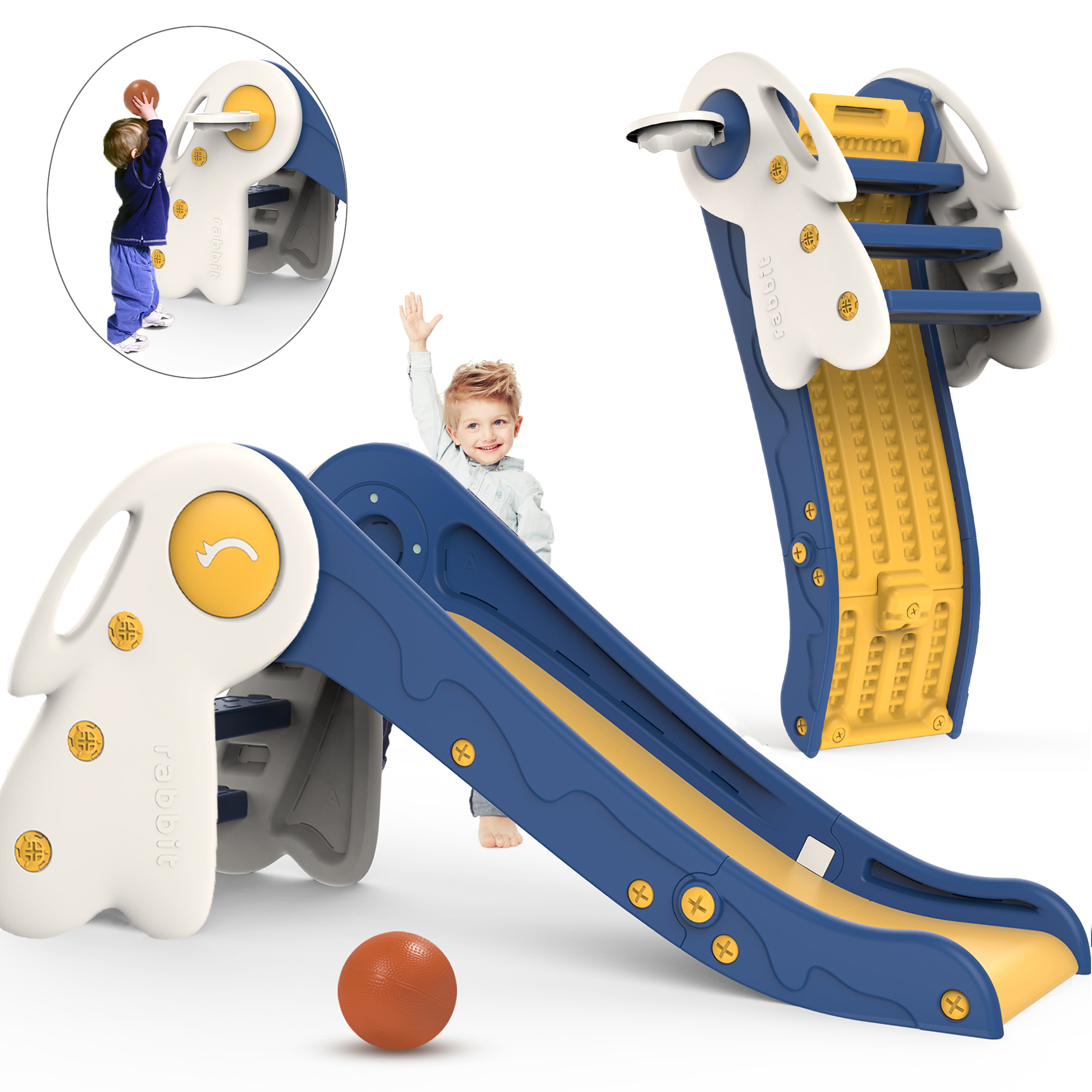 Step2 Play & Fold Junior Slide with Large Steps for Toddlers - Walmart.com