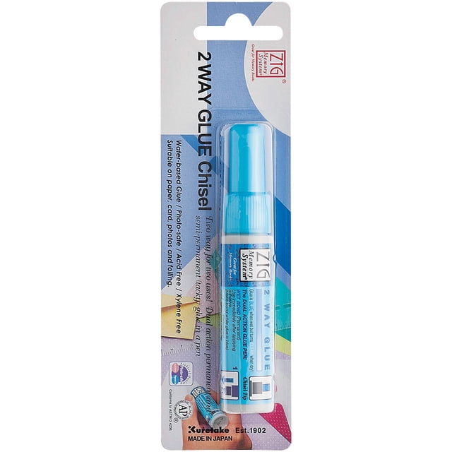 Zig 2-Way Glue Pen Carded Chisel Tip - Walmart.com