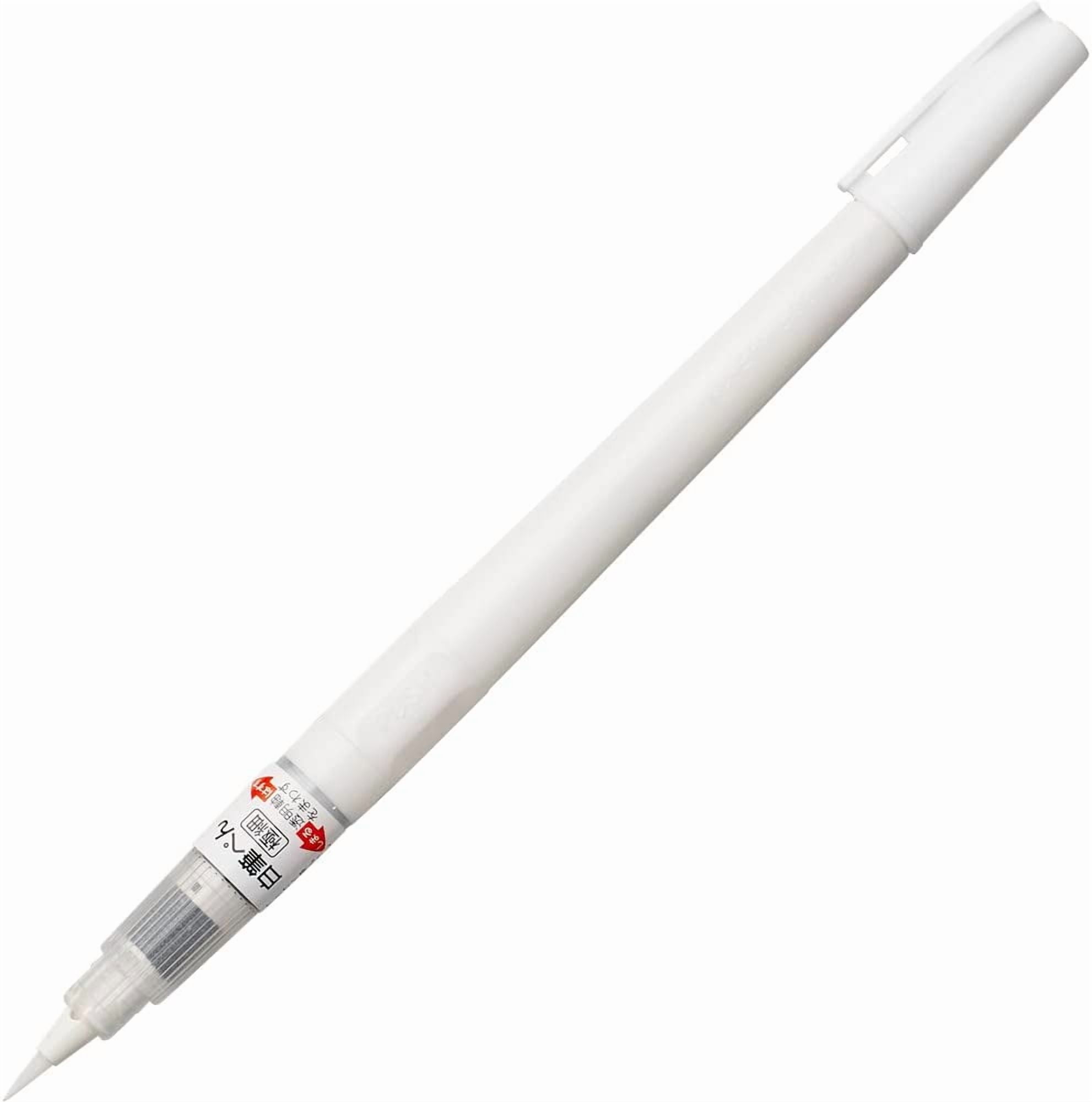 Zig Fude Brush Pen, Fine tip marker, White Ink Refillable, for ...