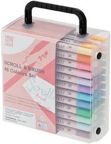 Zig Memory System Scroll & Brush Dual-Tip Markers 48/Pkg - Walmart.com