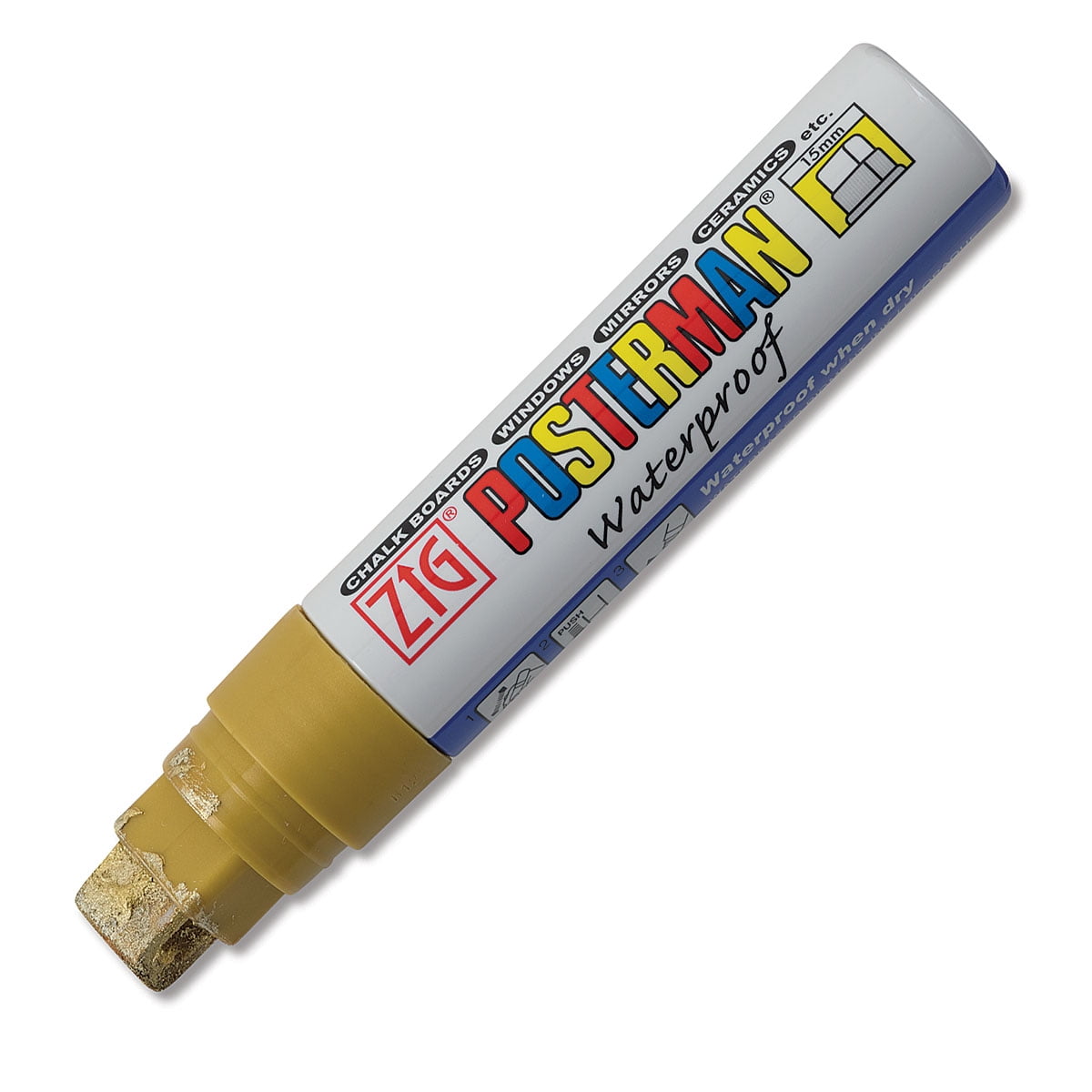 Zig Posterman Paint Marker - 15 mm, Metallic Gold, Big & Broad ...