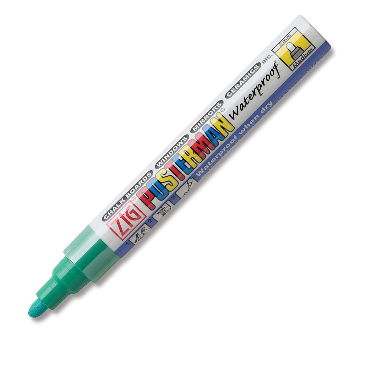 Zig Posterman Paint Marker - 2 mm, Green, Medium Tip - Walmart.com