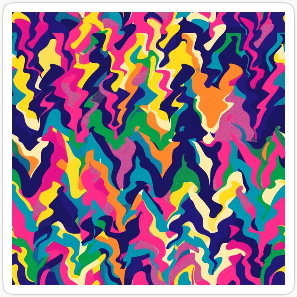 Zig Zag Chaos Sticker Kir-4225 - Walmart.com