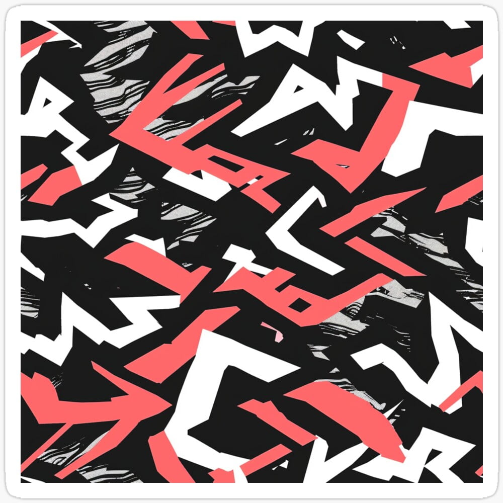 Zig Zag Chaos Sticker Kir-4234 - Walmart.com