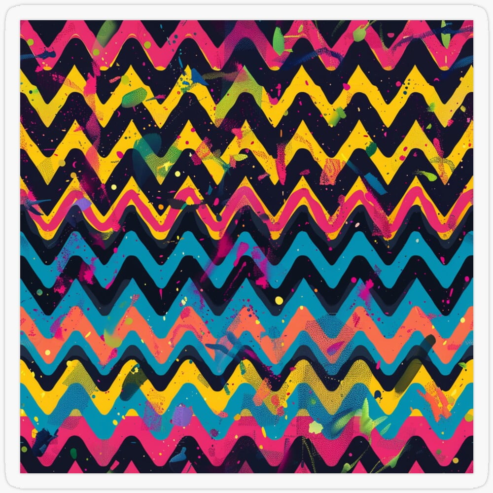 Zig Zag Chaos Sticker Kir-4240 - Walmart.com