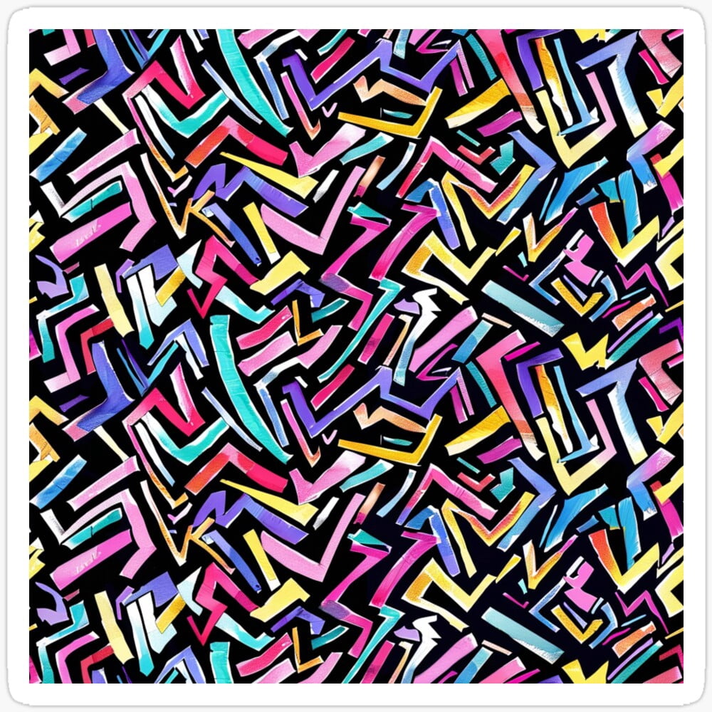 Zig Zag Chaos Sticker Kir-4241 - Walmart.com
