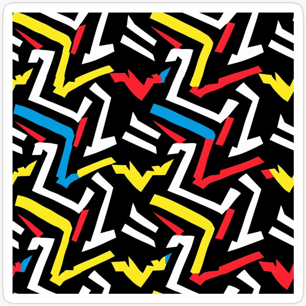Zig Zag Chaos Sticker Kir-4243 - Walmart.com