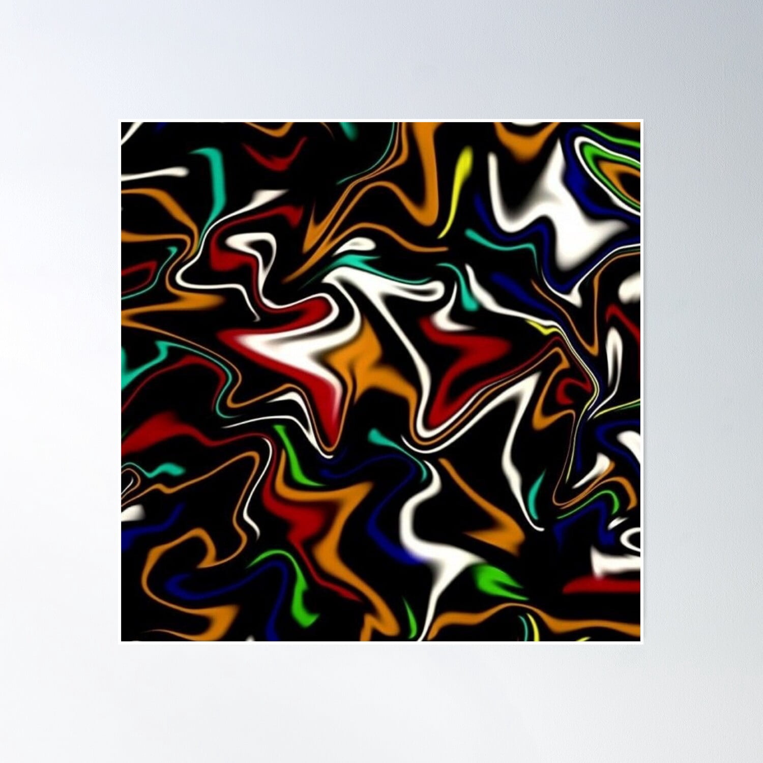 Zig Zag Poster Wall Art, Modern Wall Decor, 24x24 UNFRAMED - Walmart.com