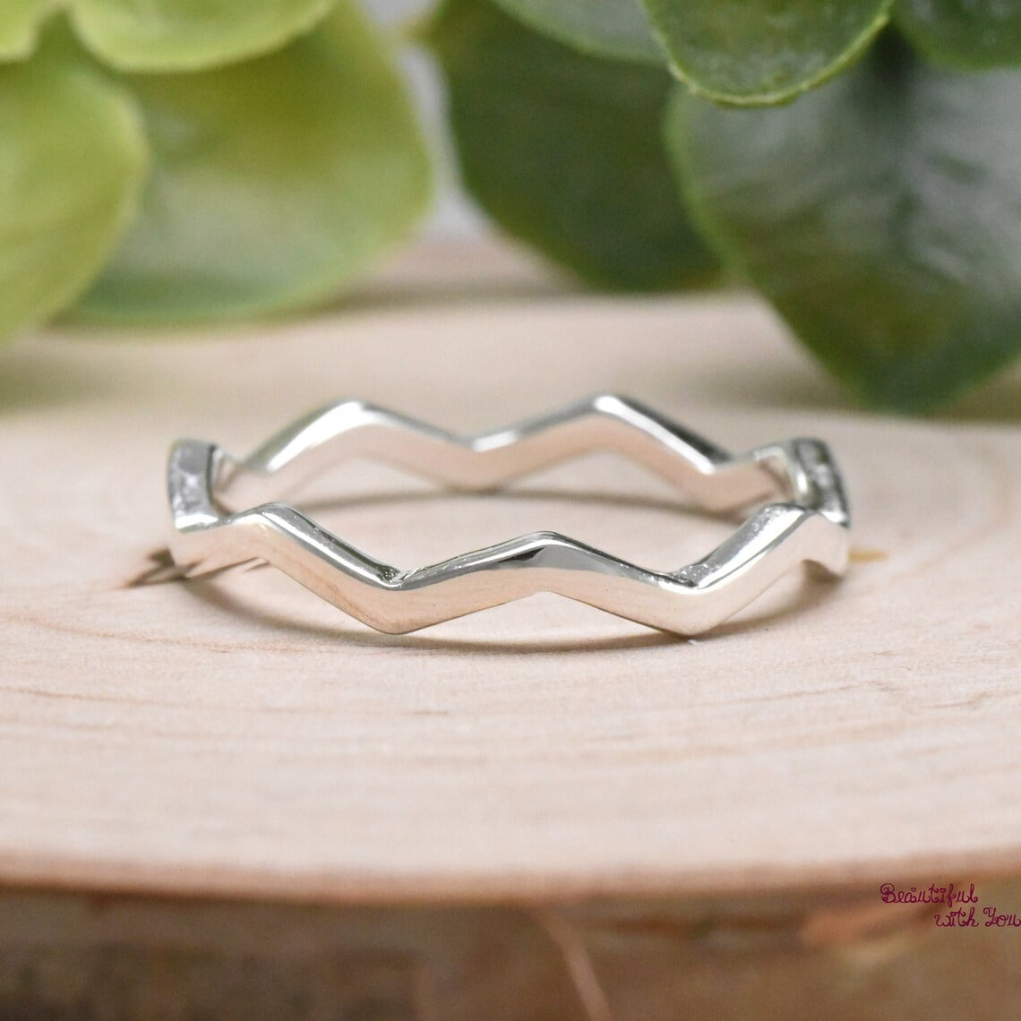 Zig Zag Wavy Thumb Ring for Women Teens, 925 Sterling Silver Midi ...