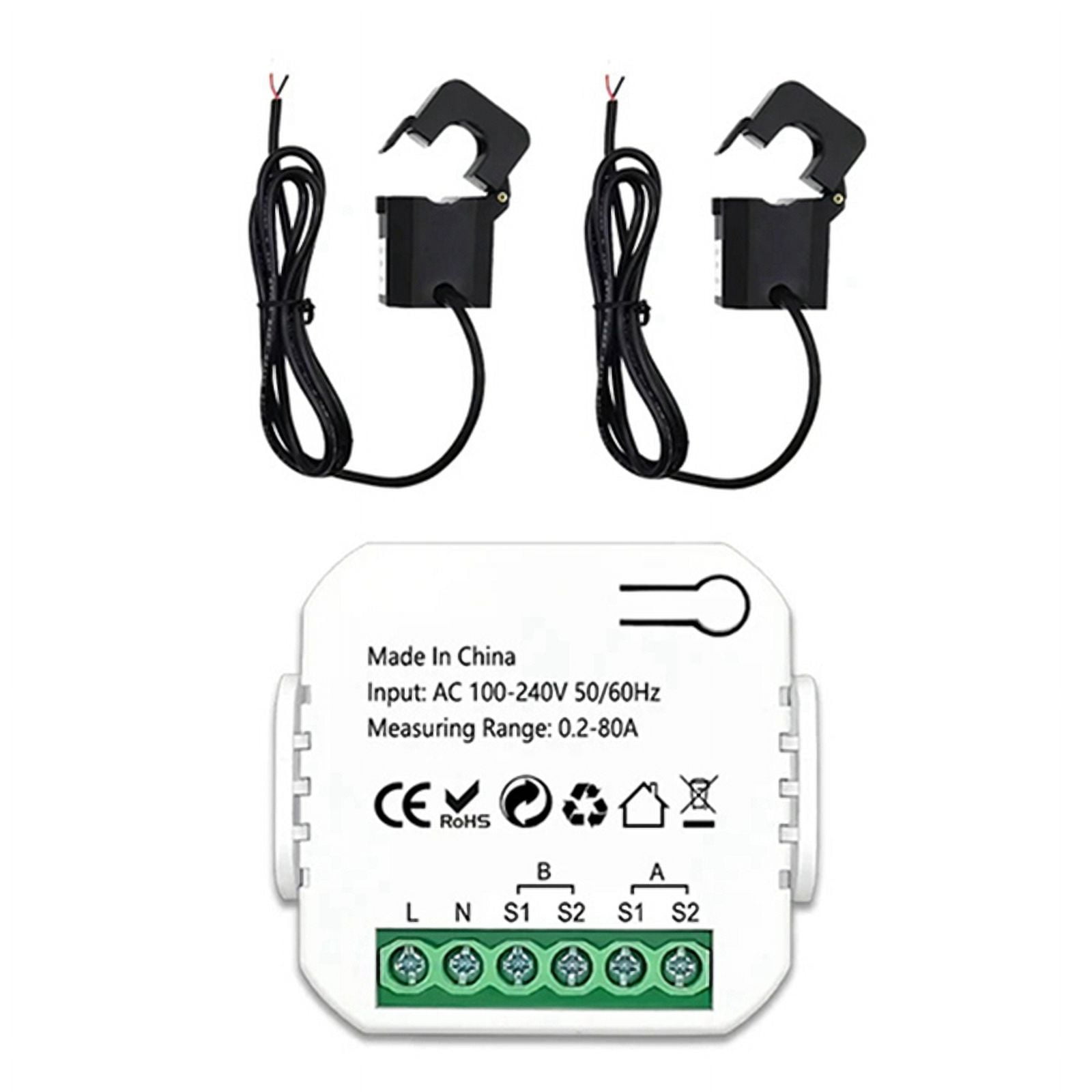 ZigBee 2 Channel Energy Meter Bidirectional with Current Sensor Tuya ...