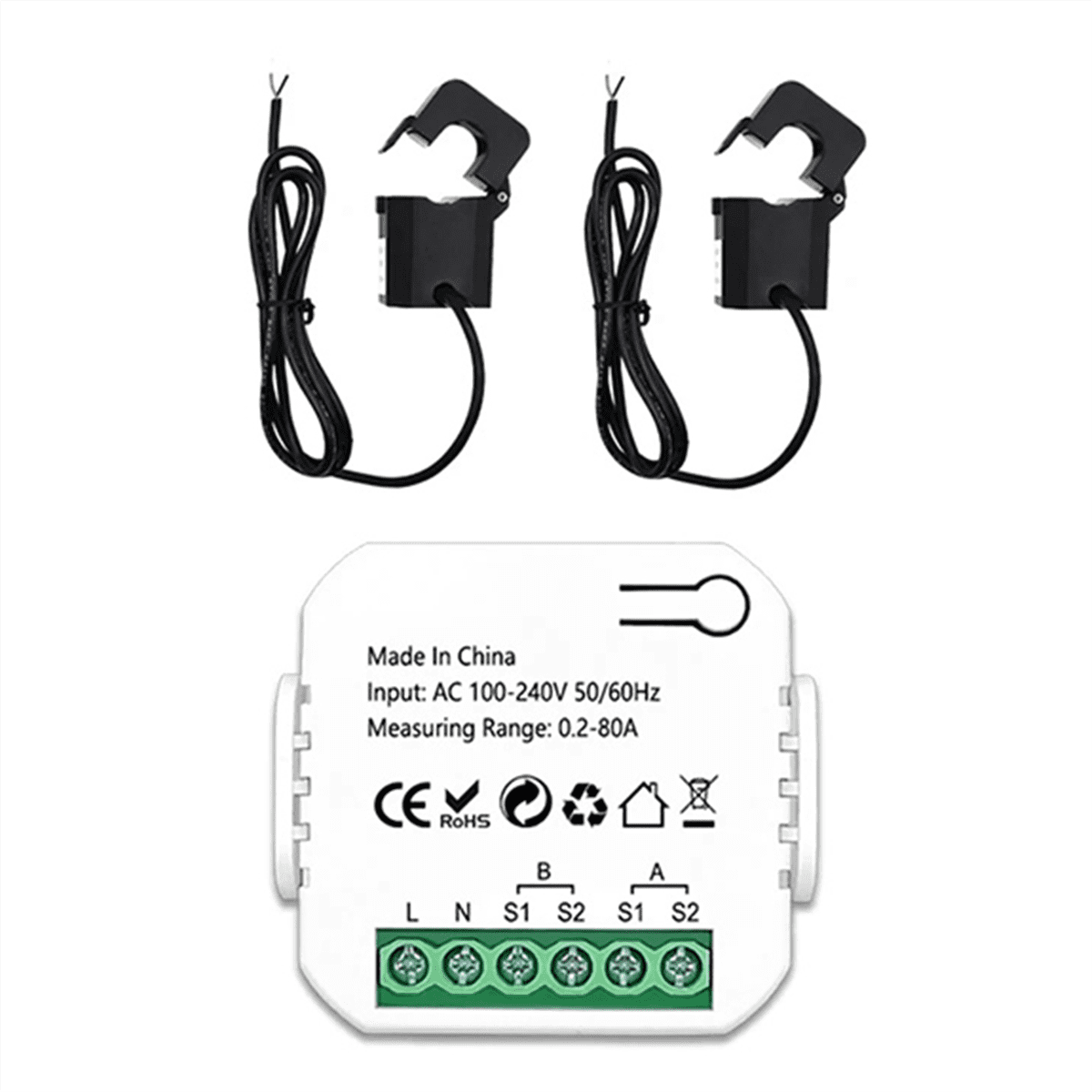 ZigBee 2 Channel Energy Meter Bidirectional with Current Sensor Tuya ...