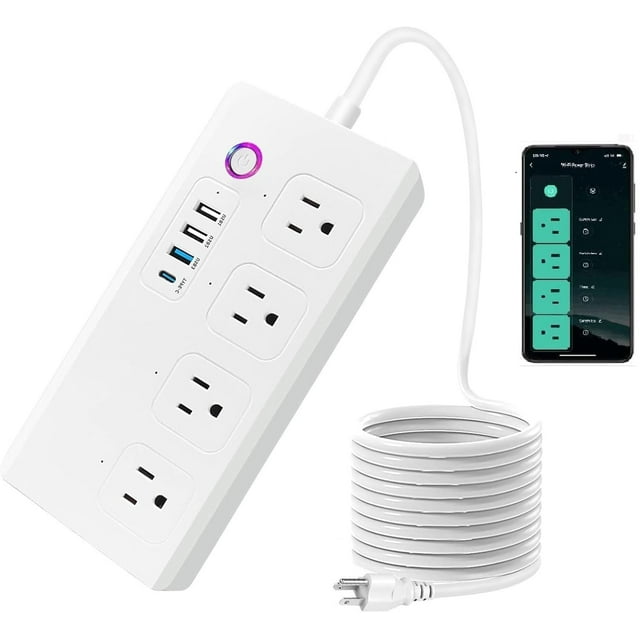 ZigBee Power Strips Surge Protector, USB C Power Strip 20W, Tuya/Smart ...