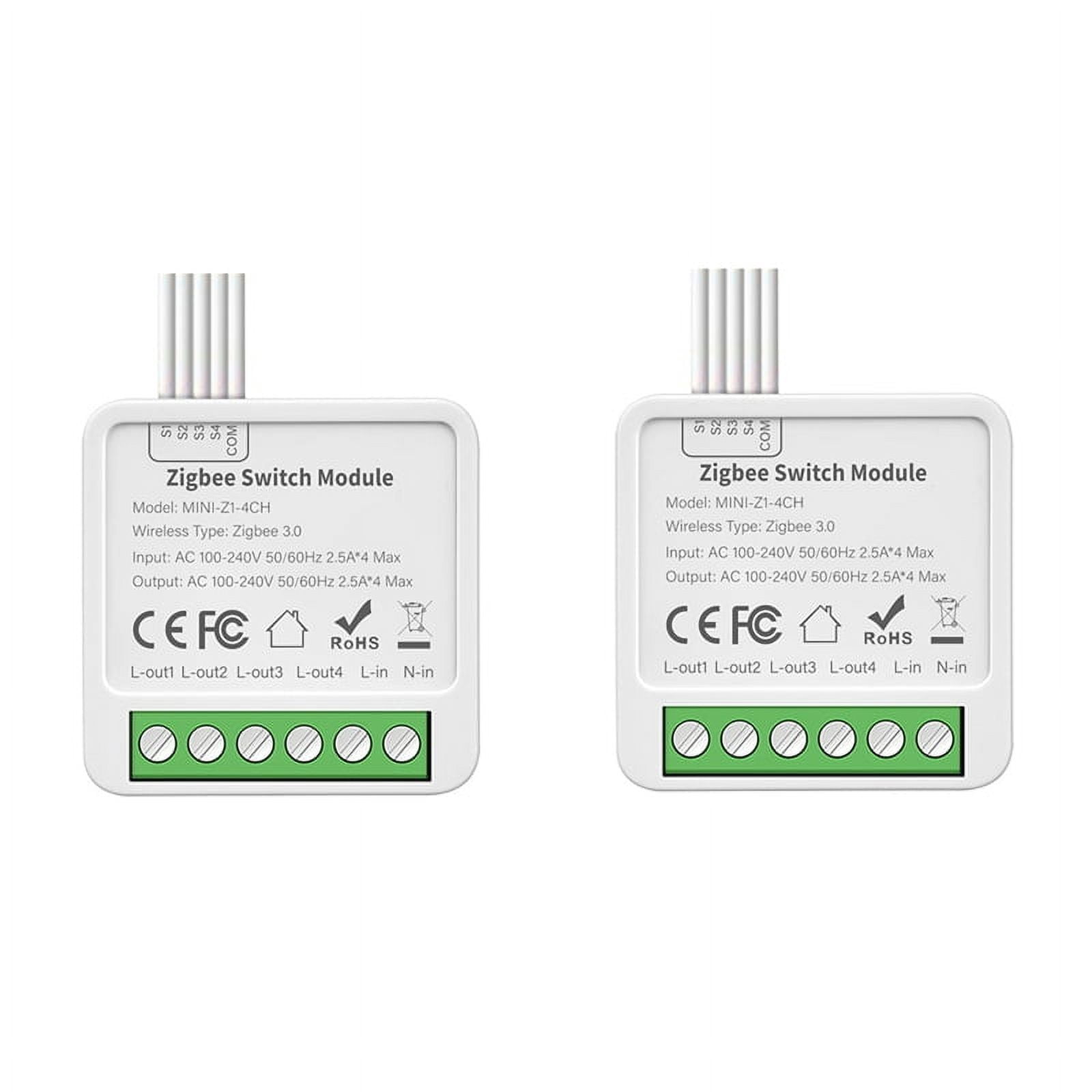 ZigBee Relay Switch Module 4 Channels AC100-240V on/Off Switch Smart ...