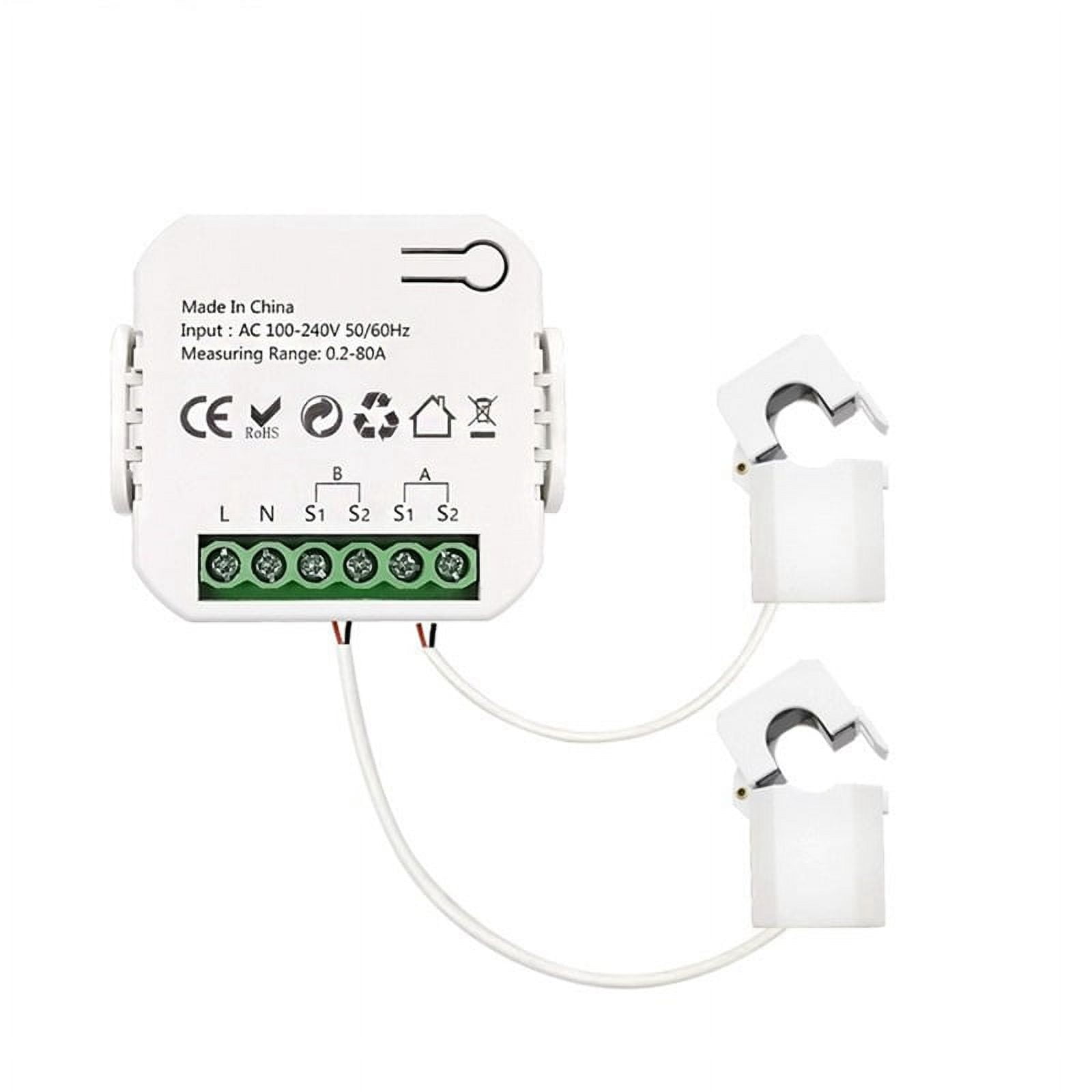 ZigBee WiFi Energy Meter Bidirectional with Clamp Current Sensor Tuya ...