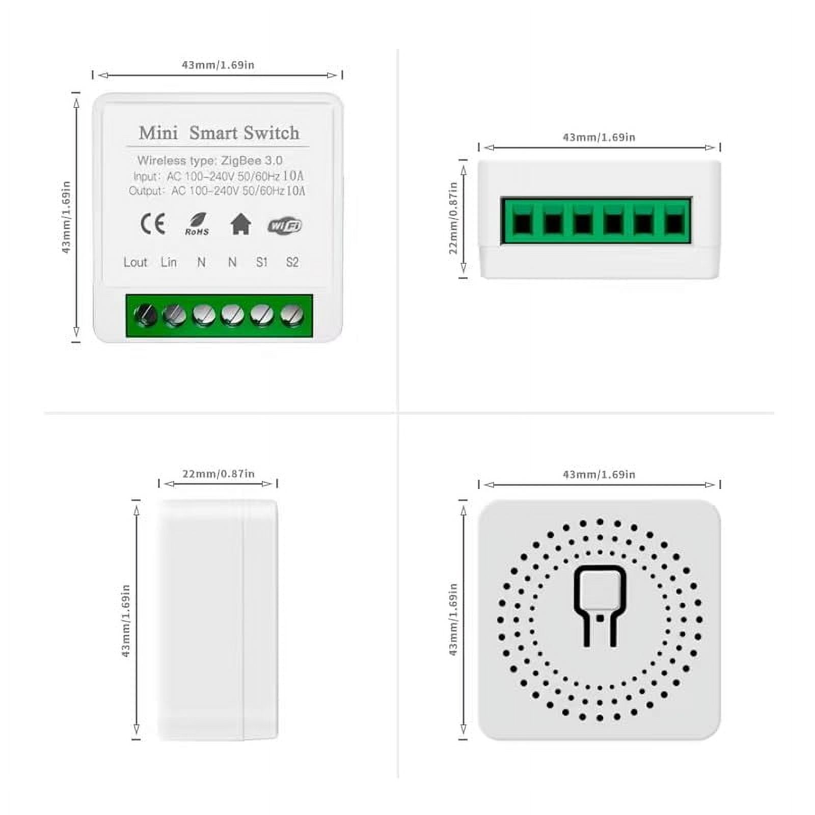 ZigBee3.0 Smart Switch Mini Relay Switch, ZigBee Smart Light Switch ...