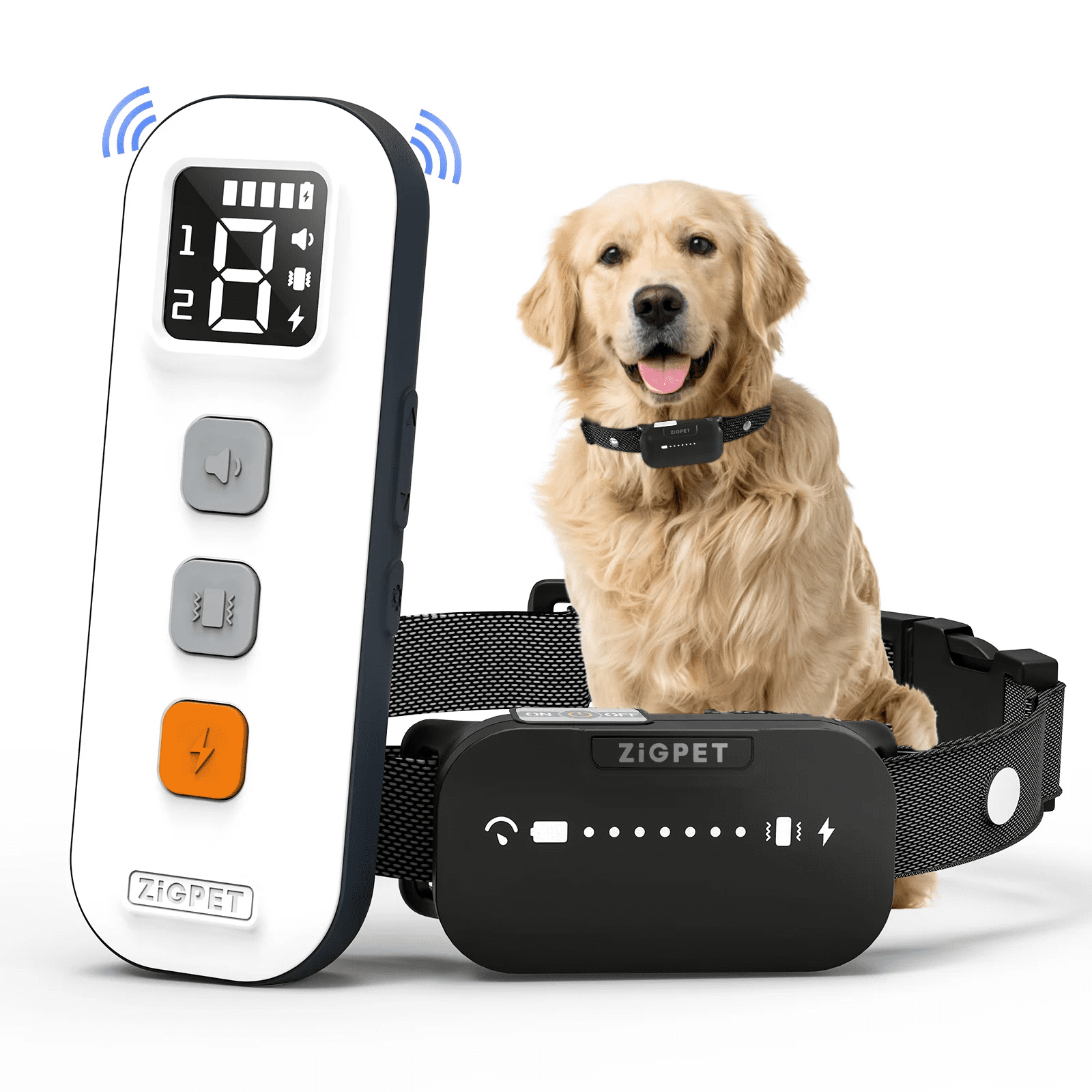 Zigpet Dog Training Collar, 2000FT Dog Shock Collar with Remote Control ...