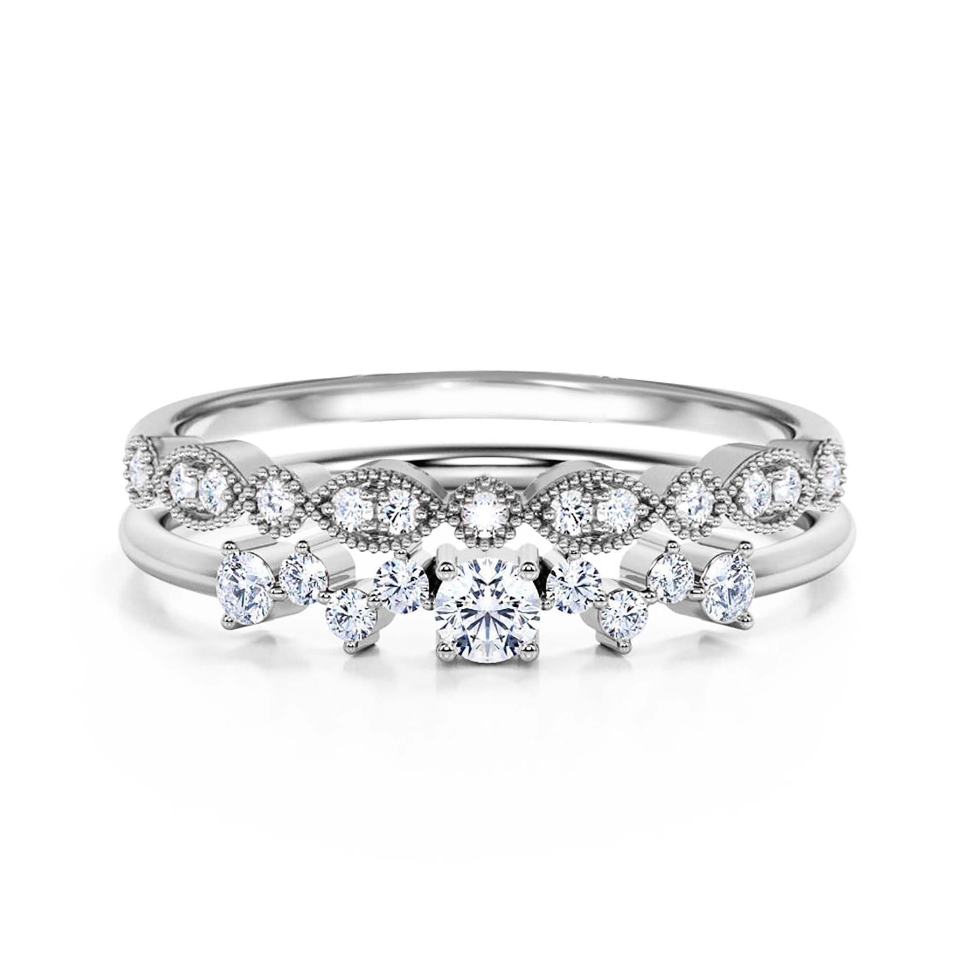 ZigZag Style 1.10 Carat Round Cut Diamond Moissanite Unique Style ...