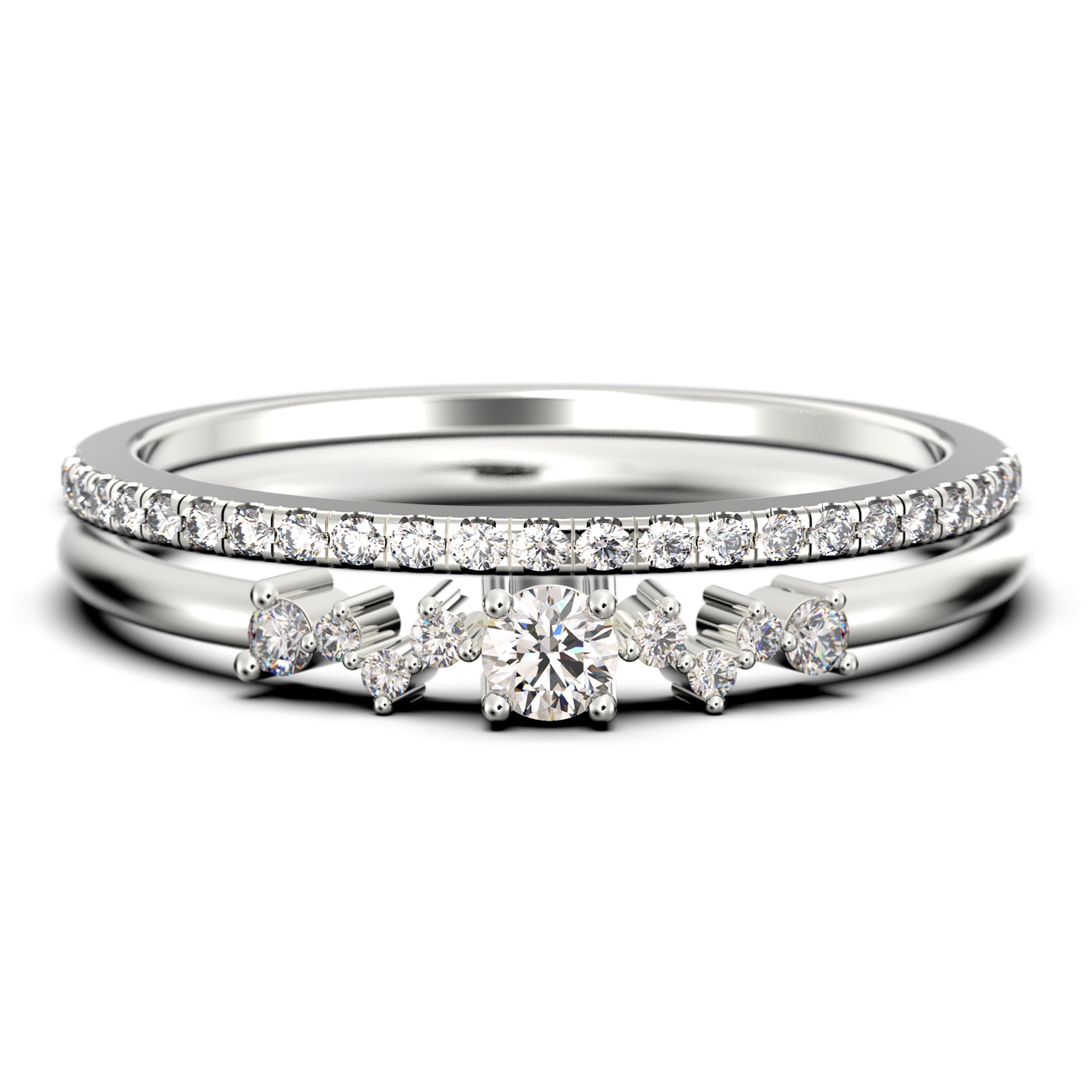 ZigZag Style 1.10 Carat Round Cut Diamond Moissanite Unique Style ...