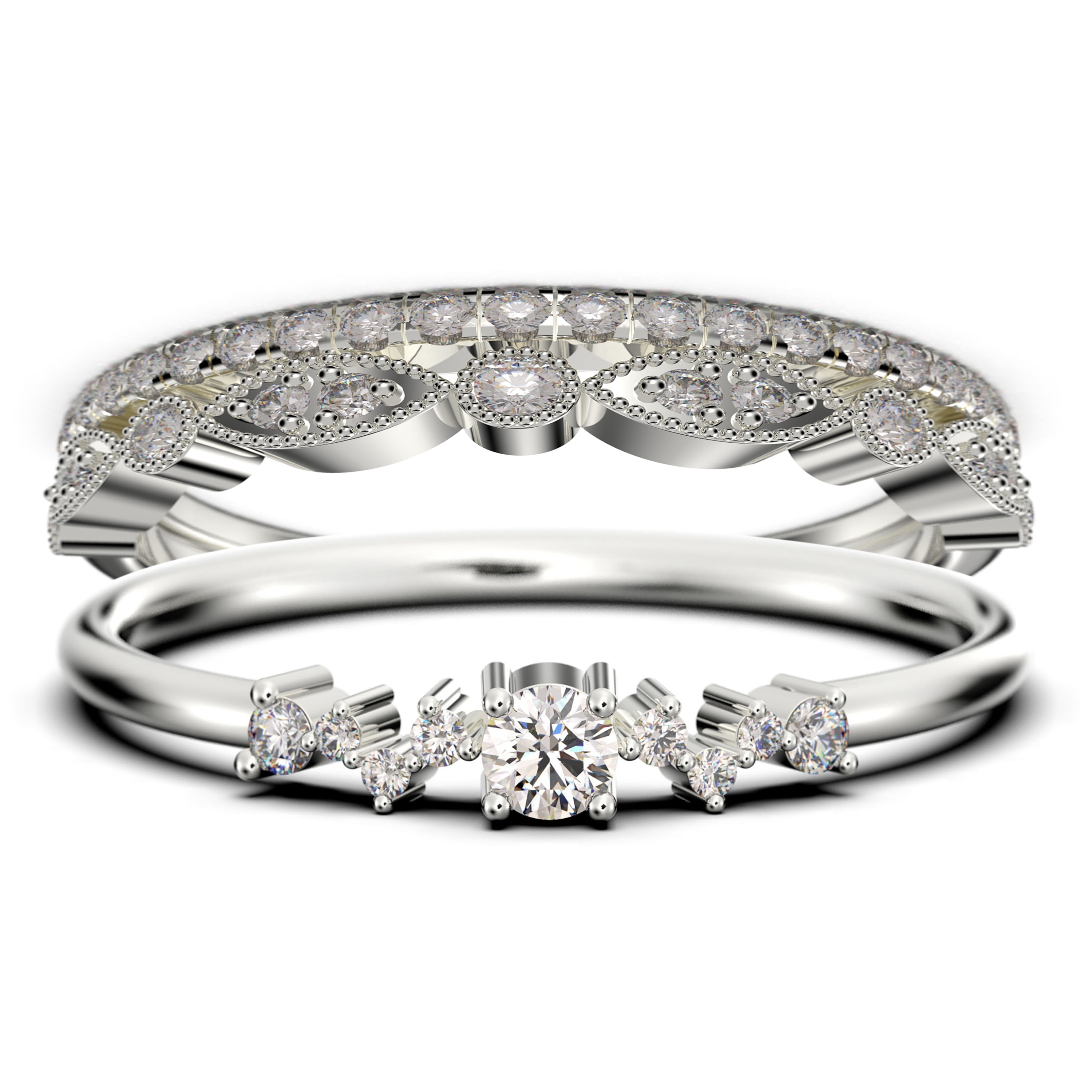ZigZag Style 1.60 Carat Round Cut Diamond Moissanite Unique Style ...