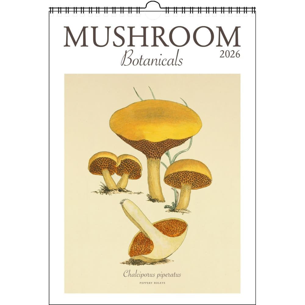 Ziga Media, Mushroom Botanicals Poster 2026 Wall Calendar, 13.38'' X 19 ...