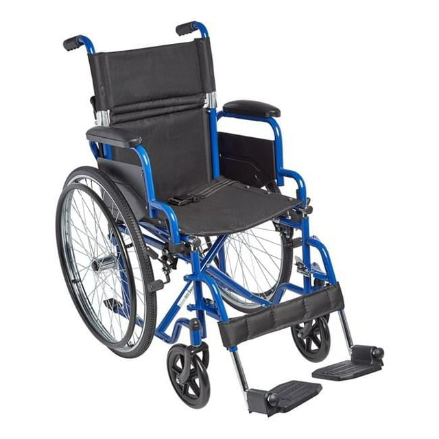 Ziggo ZG1600 16 in. Pediatric Manual Wheelchair with Wide Seat, Blue ...