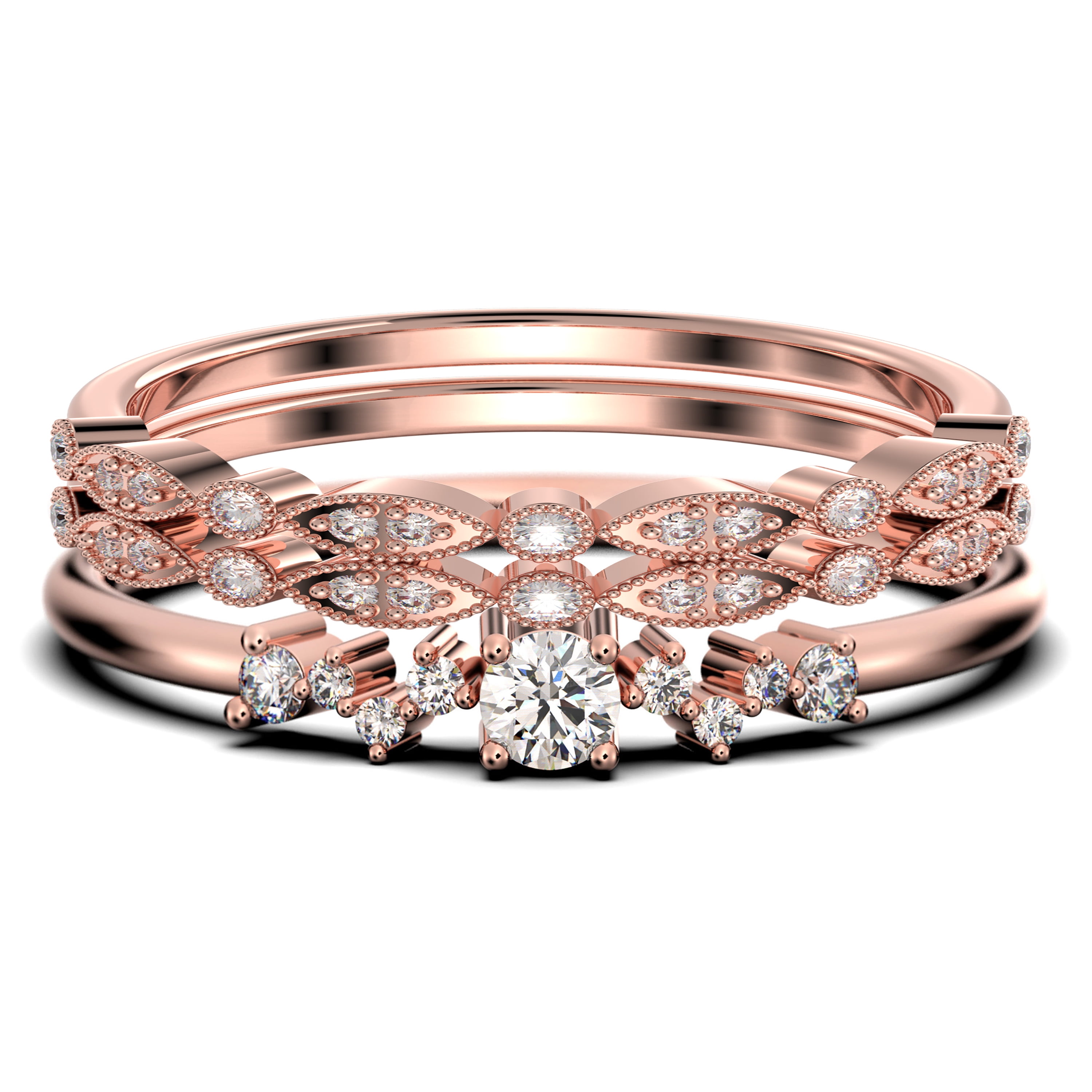 Zigzag Style 1.60 Carat Round Cut Diamond Moissanite Unique Style ...