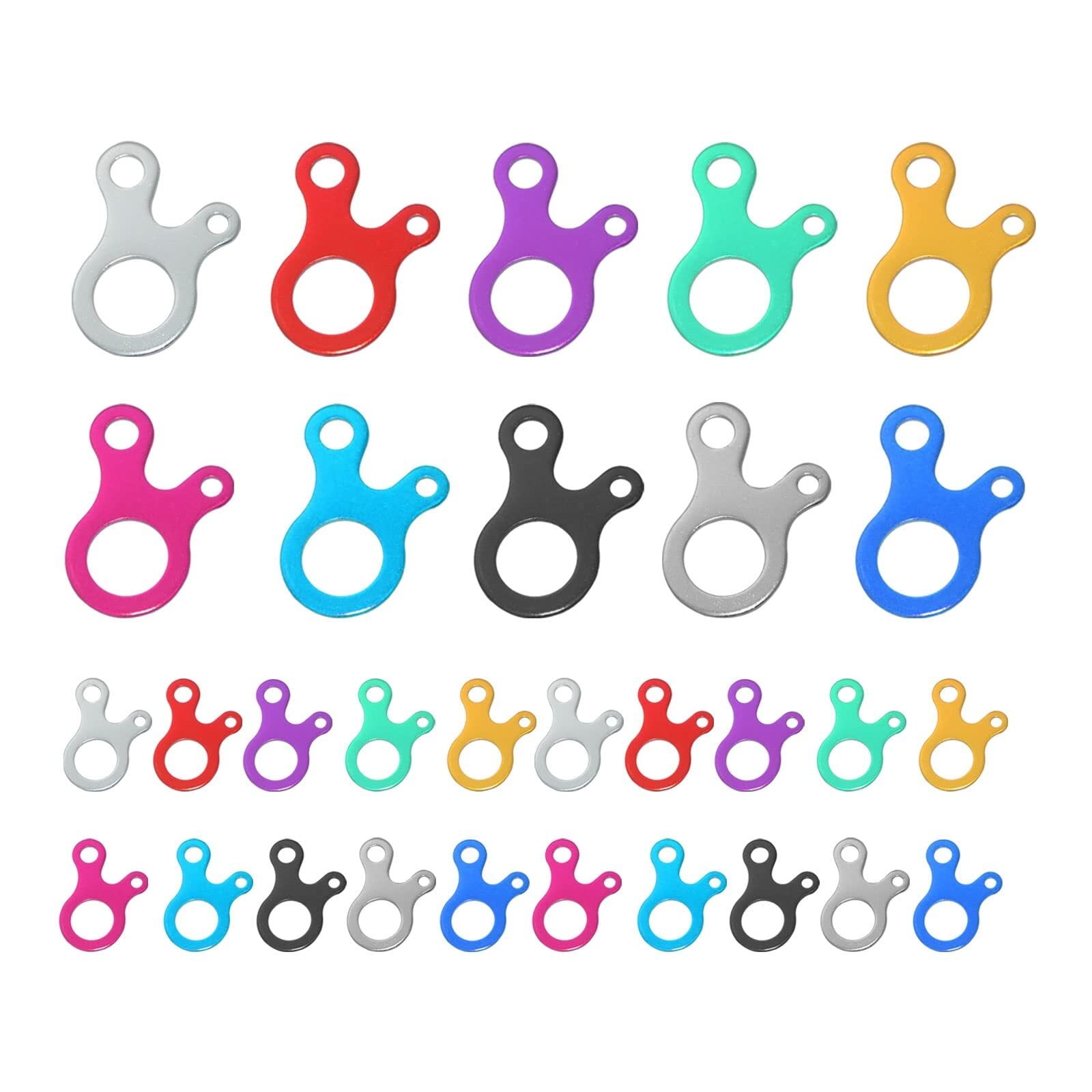 Zihao 30PCS Guyline Cord Adjuster Camping Rope Tensioner Tent ...