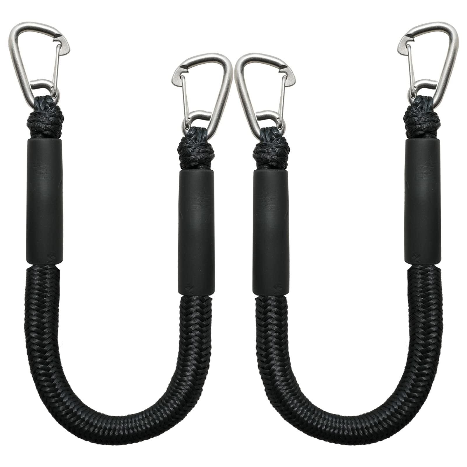 Zihao 4 Feet Bungee Dock Line Double Clips Heavy Duty 316 Stainless ...