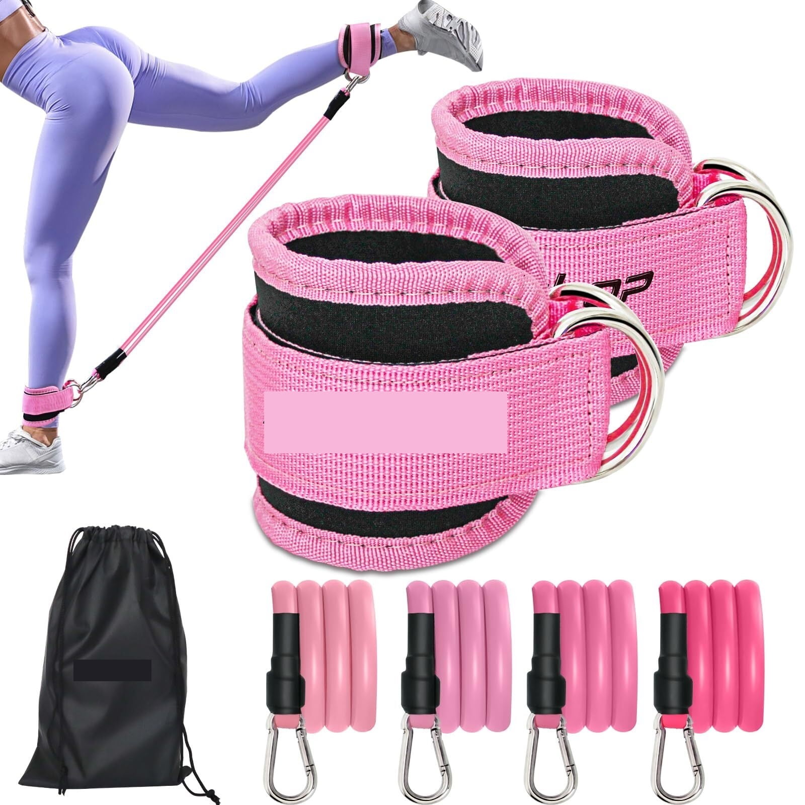 Zihao Ankle Resistance Bands with Cuffs,Exercise Bands for Working Out ...