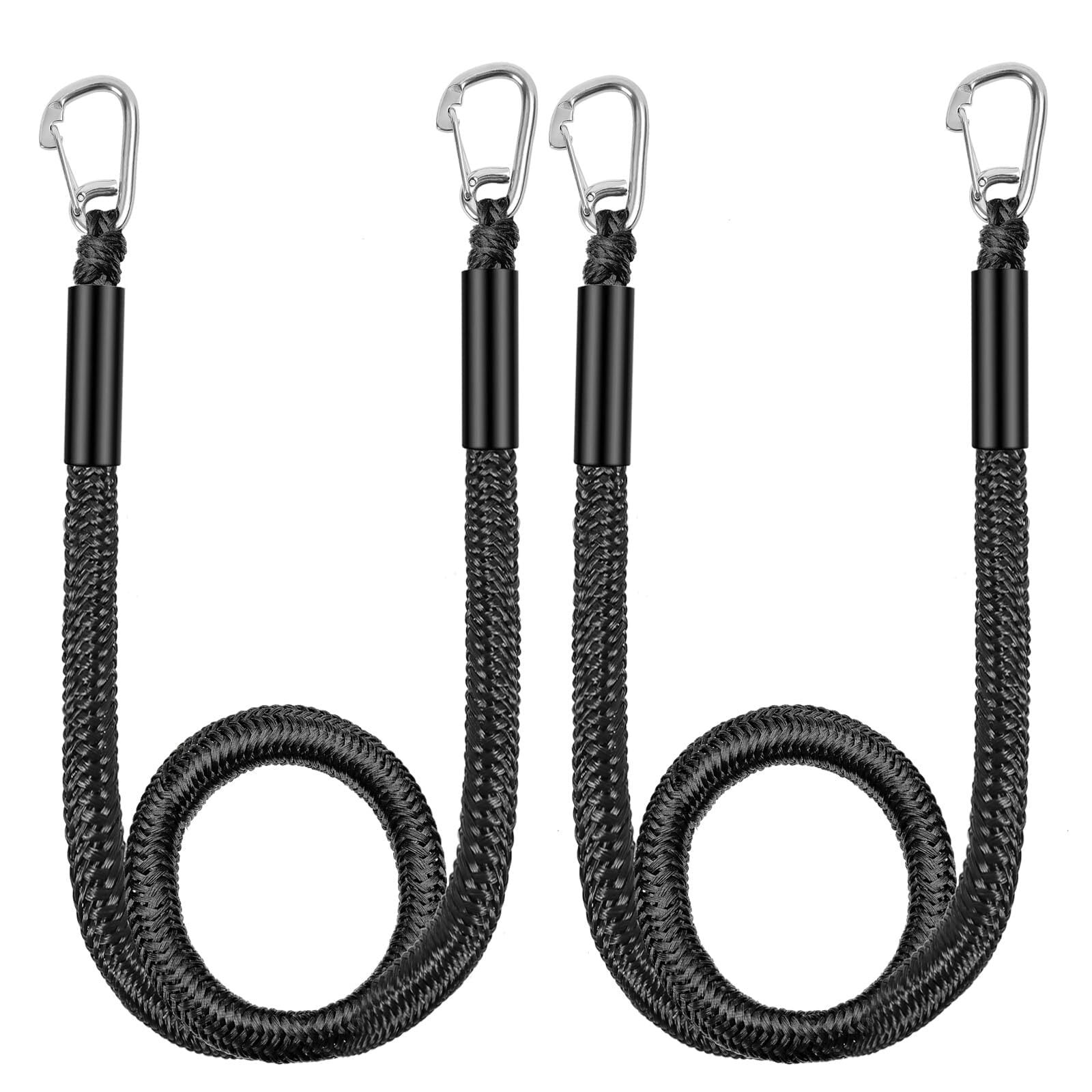 Zihao Bungee Dock Lines - Boat Accessories - 4 Feet Bungee Shock Cords ...