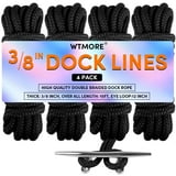 Zihao Dock Lines Boat Ropes for Docking 3/8" x15' Double Braided ...
