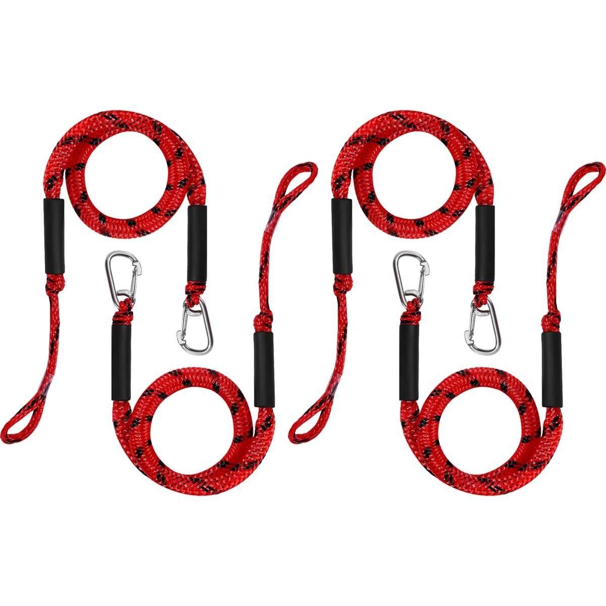 Zihao Pack of 4 Bungee Dock Lines for Boat Shock Absorb Dock Tie ...