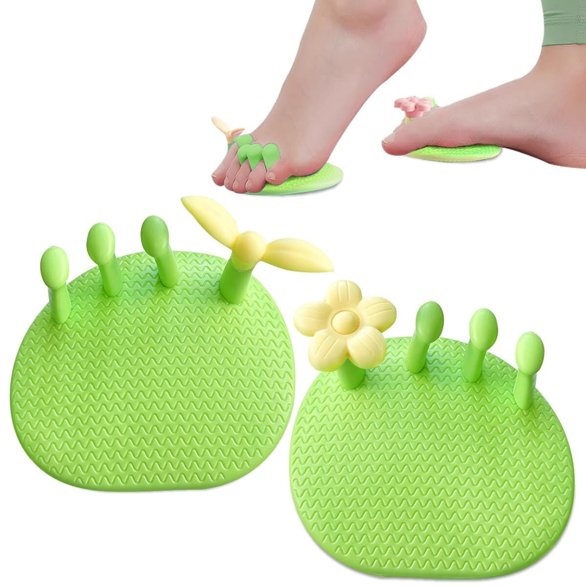 Zihao Toe Separators for Overlapping Toes Women,Flowers and Leaves Calf ...