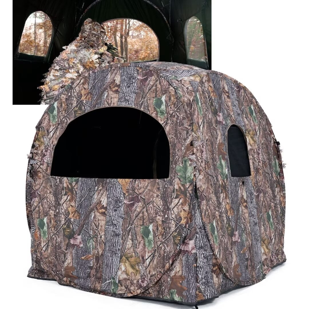 Bronkige Hunting Blind See Through Ground Blind with Carrying Bag, 1-2 ...