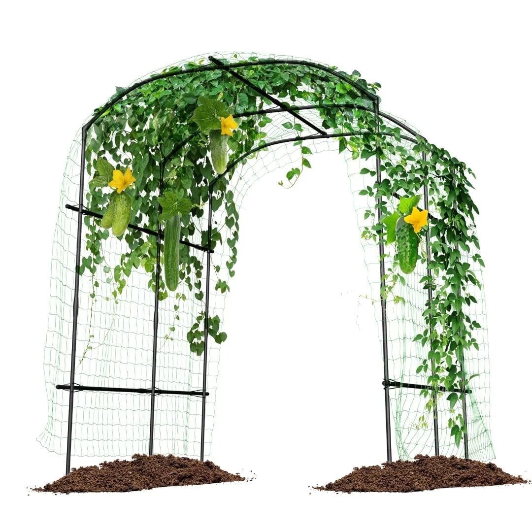 Zikebtuy Tall Garden Arch Trellis , 87'' L x 75'' W x 71'' H Tall Metal ...