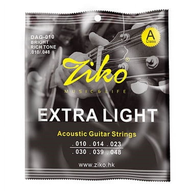 Ziko Acoustic Guitar Strings 10-48 High-Carbon Steel and Brass ...